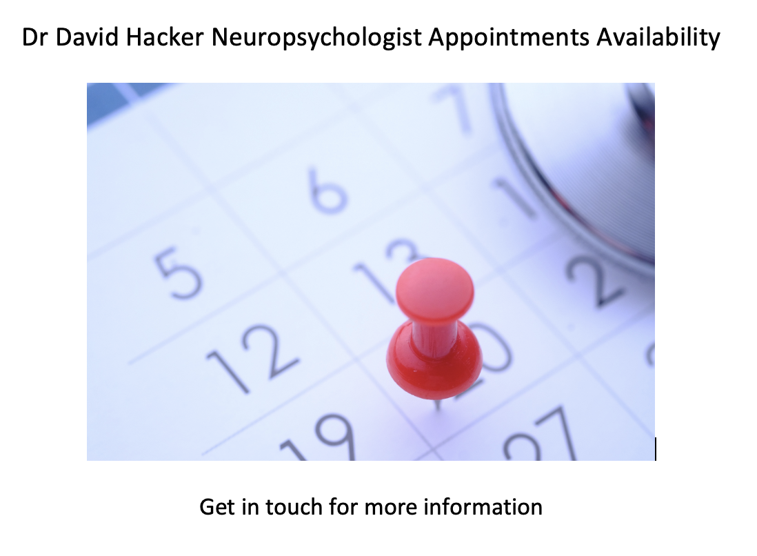 Dr David Hacker Neuropsychologist Appointments - SM Legal Services